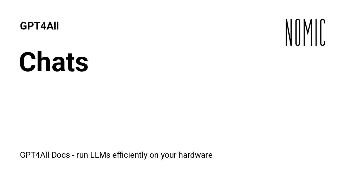 Chats - GPT4All